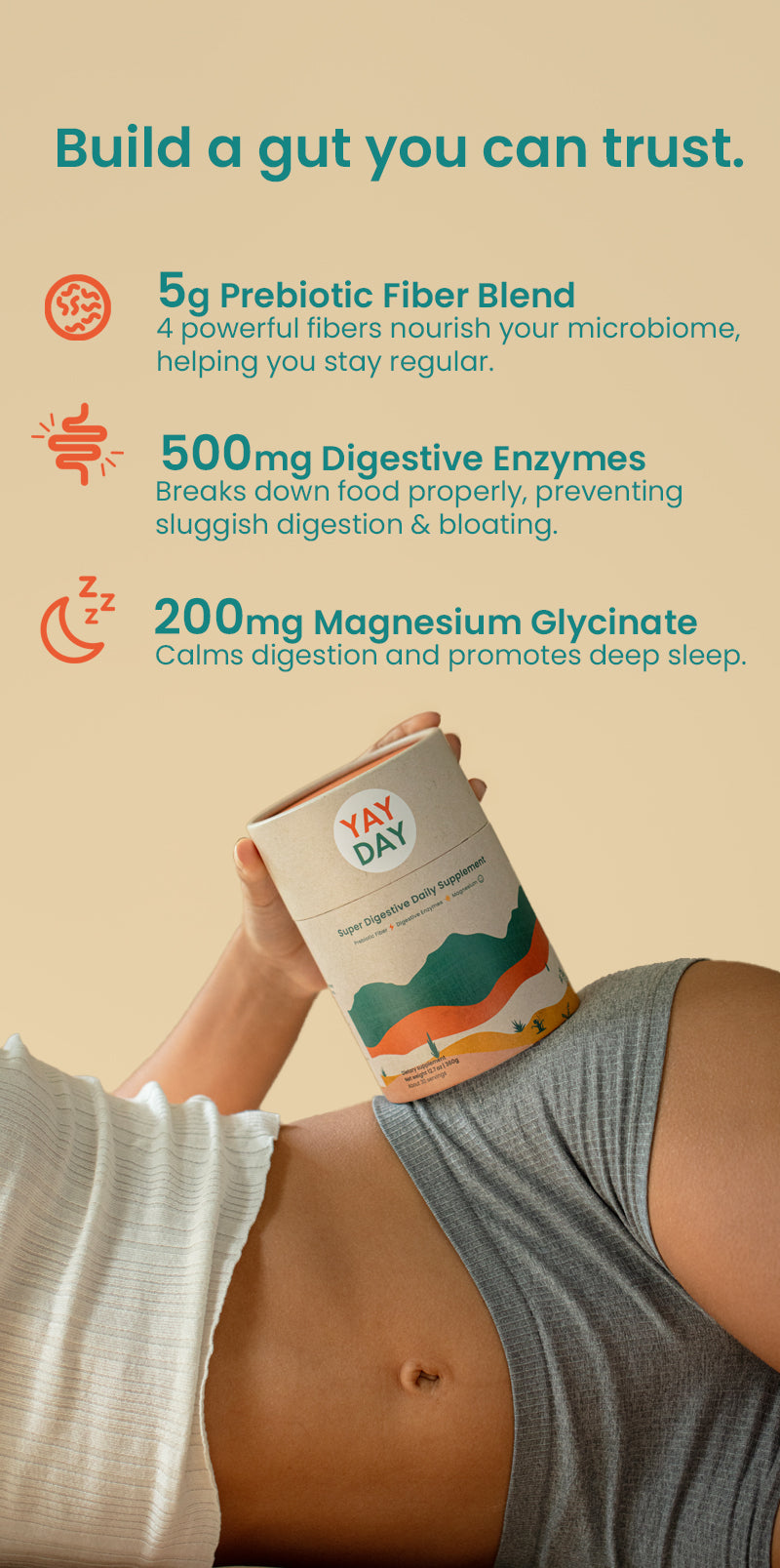 YayDay Digestive Super Supplement | Doctor-Developed for Gut Health